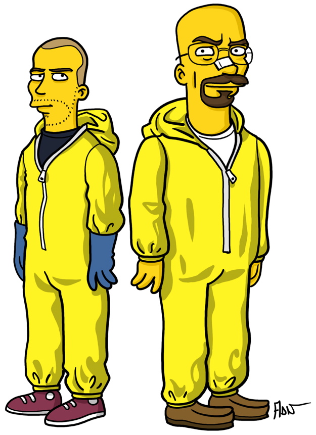 Breaking Bad Characters Drawn In The Style of The Simpsons