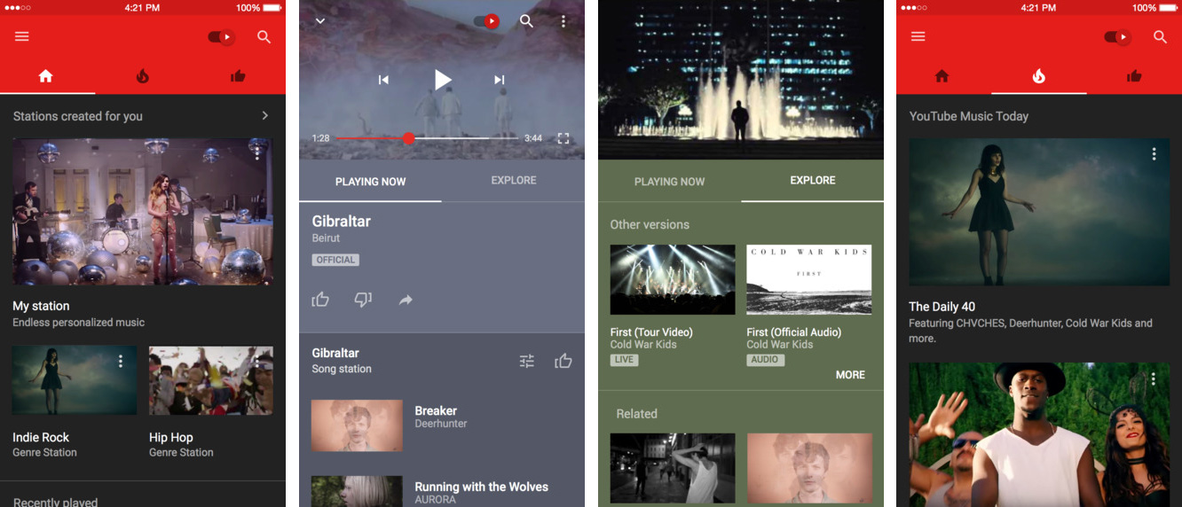 Google Releases YouTube Music App For iOS