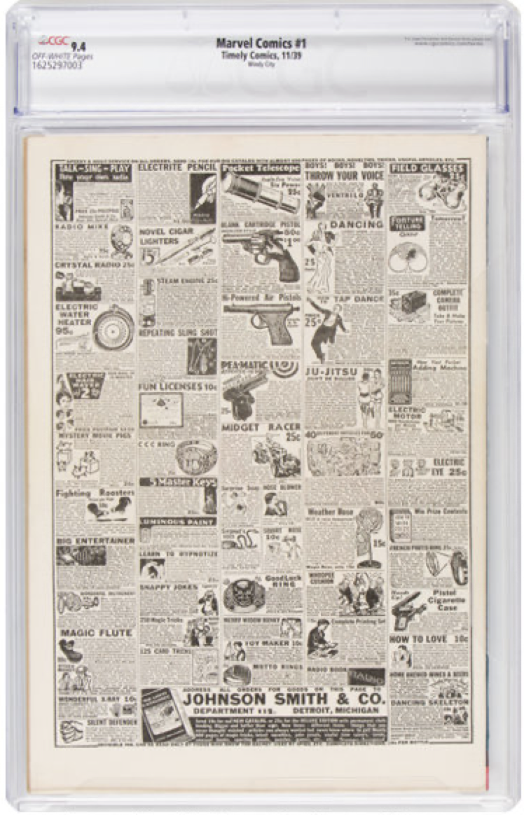 The Best Copy of The First Marvel Comics Issue Could Bring $1 Million ...