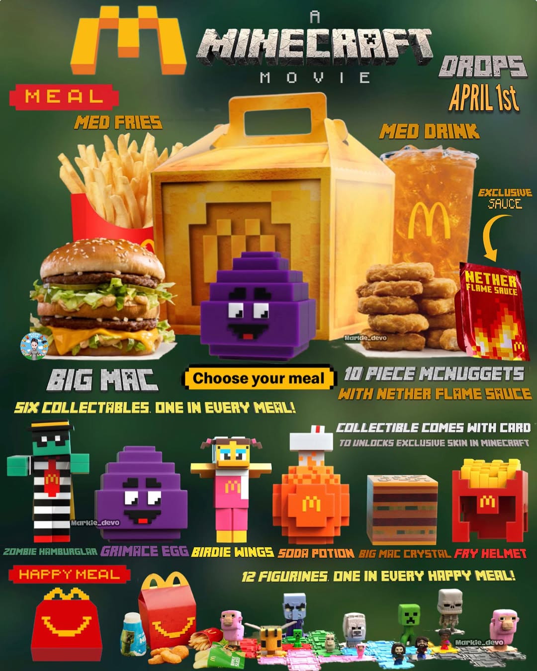 McDonald’s Unlocks A Minecraft Movie Meal And Happy Meal