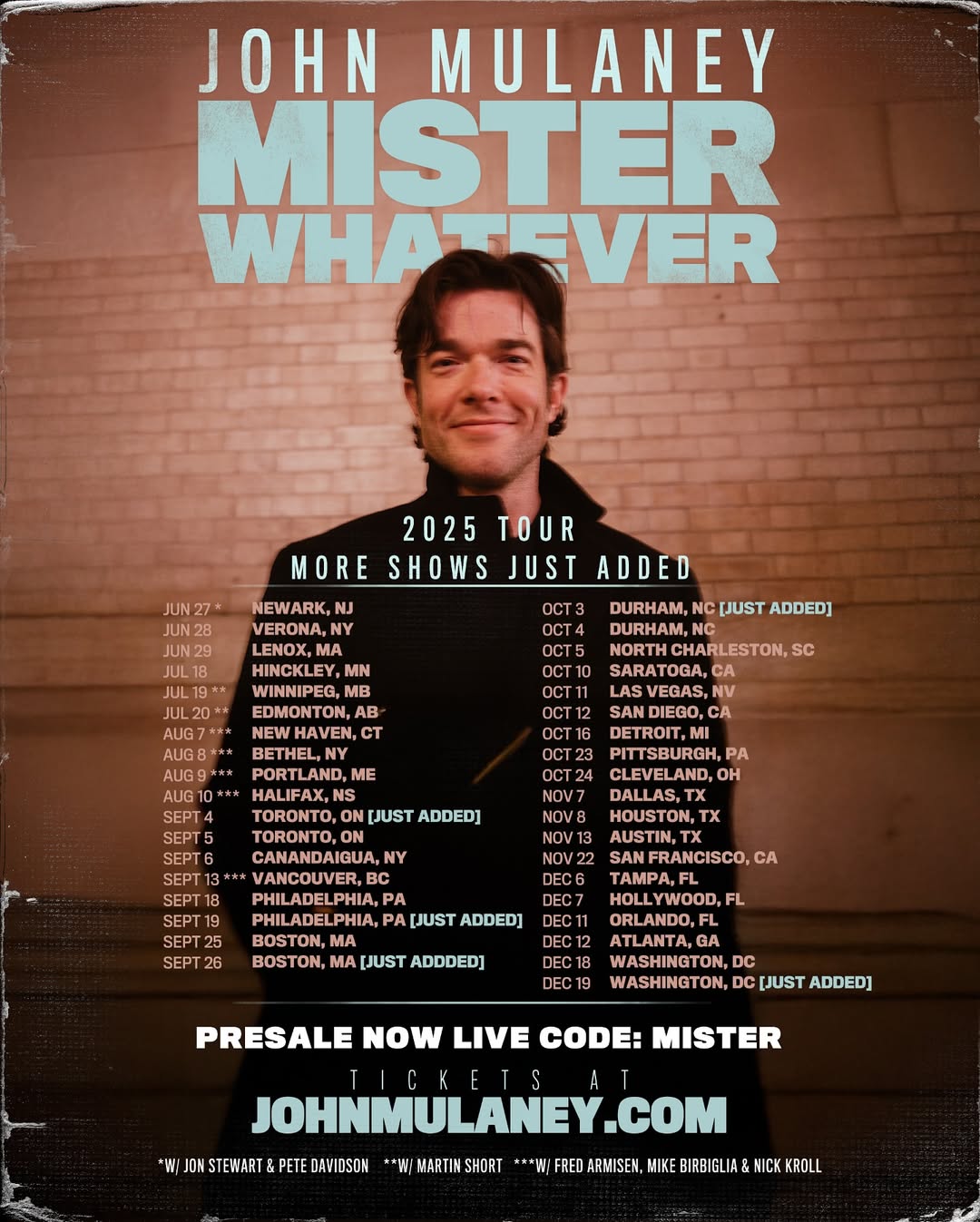 John Mulaney Announces His New Standup Tour – Mister Whatever