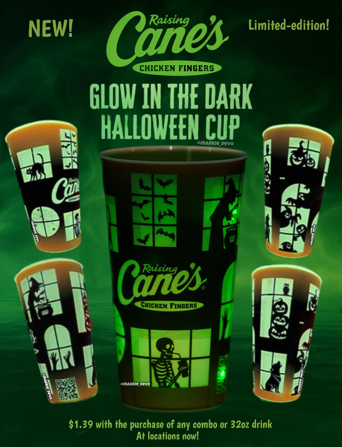 Raising Cane’s Offers Halloween Glow-in-the-Dark Specialty Cup